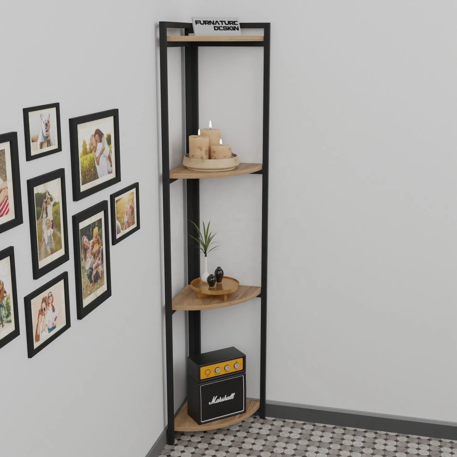 Corner Shelf Decorative Corner Rack Livingroom Furniture Durable Shelf ...