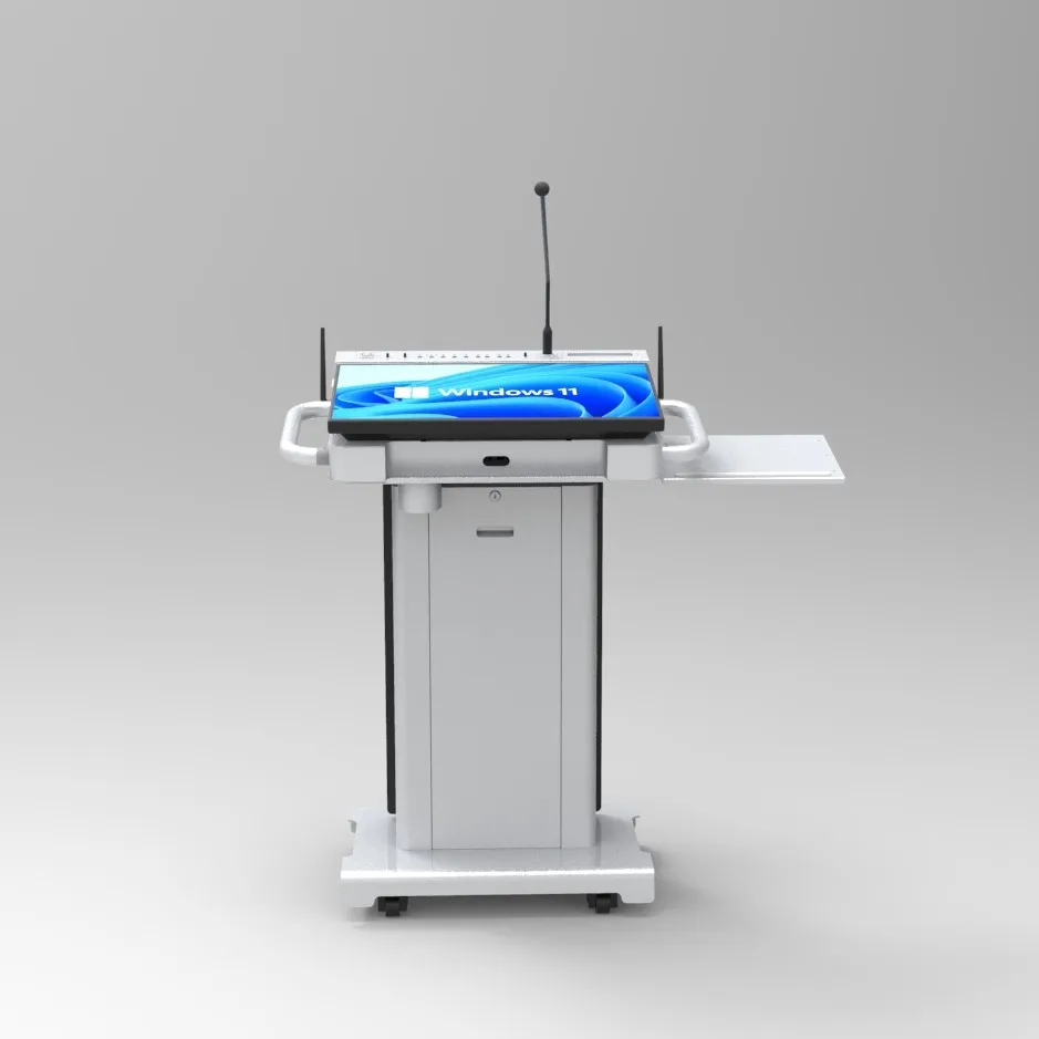 Conference Table Electric Height Adjustable Lectern Aluminum Body Top ...