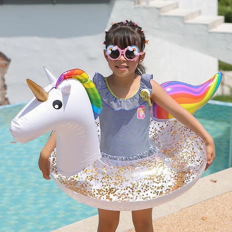 Net Red Unicorn Swimming Ring Swimming Circle Inflatable Children's ...