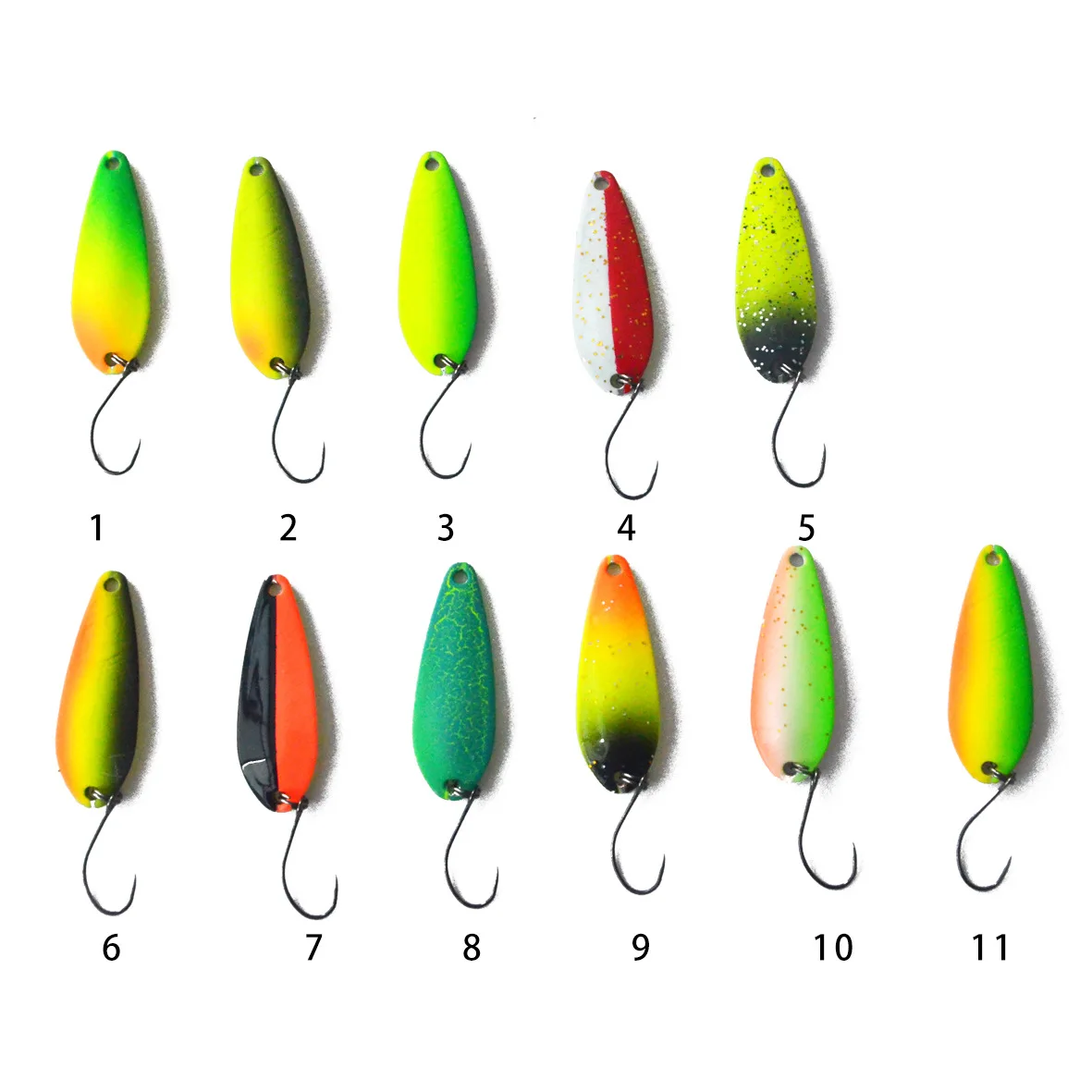 Seasky 6.8g Micro Blade Ultralight Trout Area Fishing Metal Lure Spoon ...