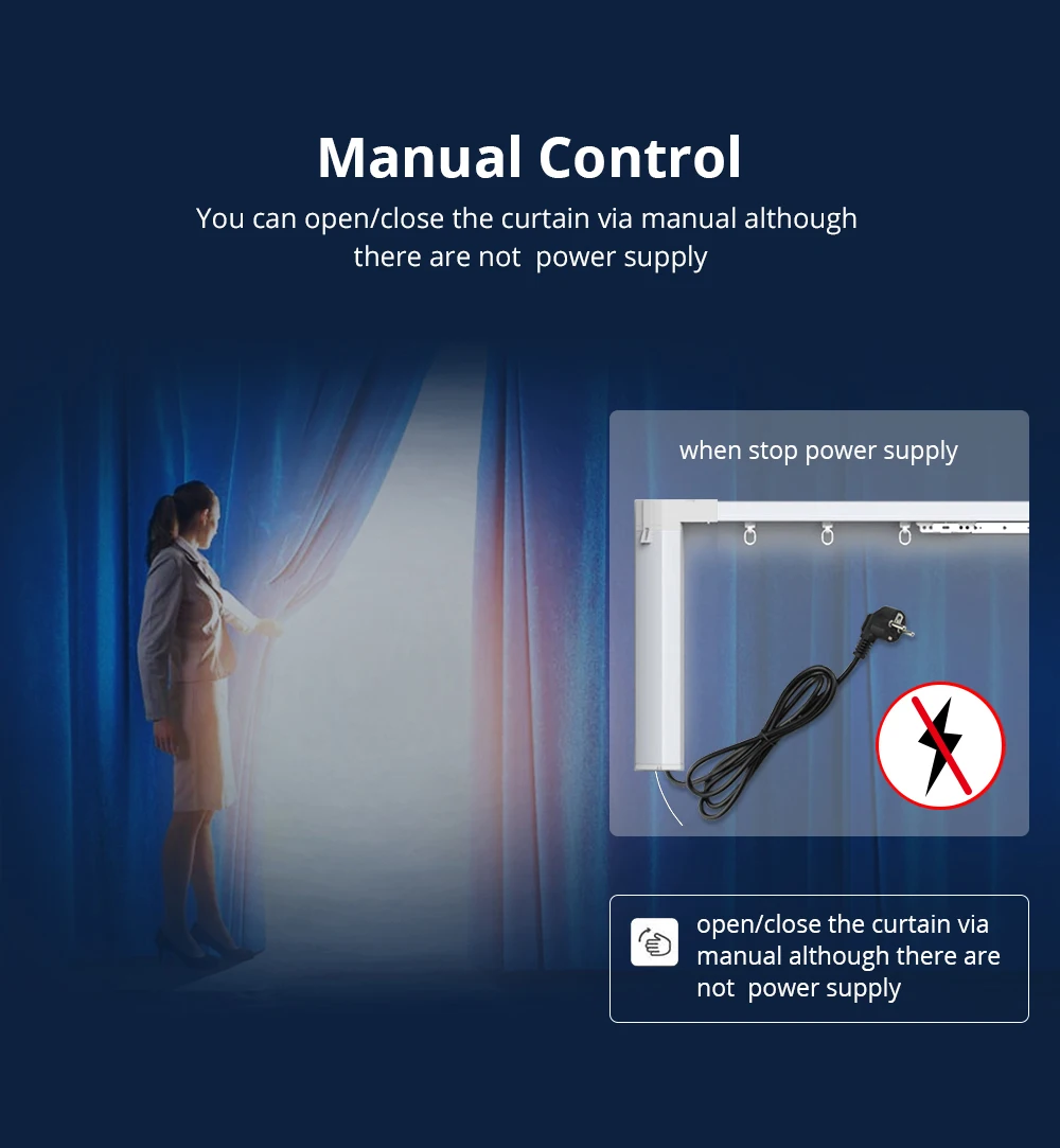 Tuya Motorized Curtain,Motorized Rod With Motor,Remote Control Curtain ...