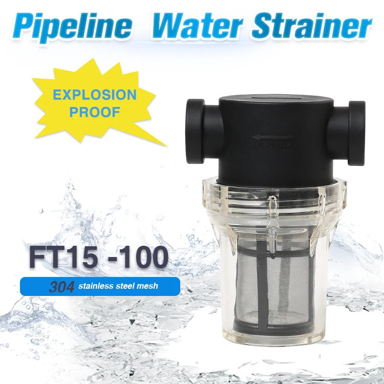 Efficient 1/2 Inch Inline Mesh Filter for Water Pre-filtration