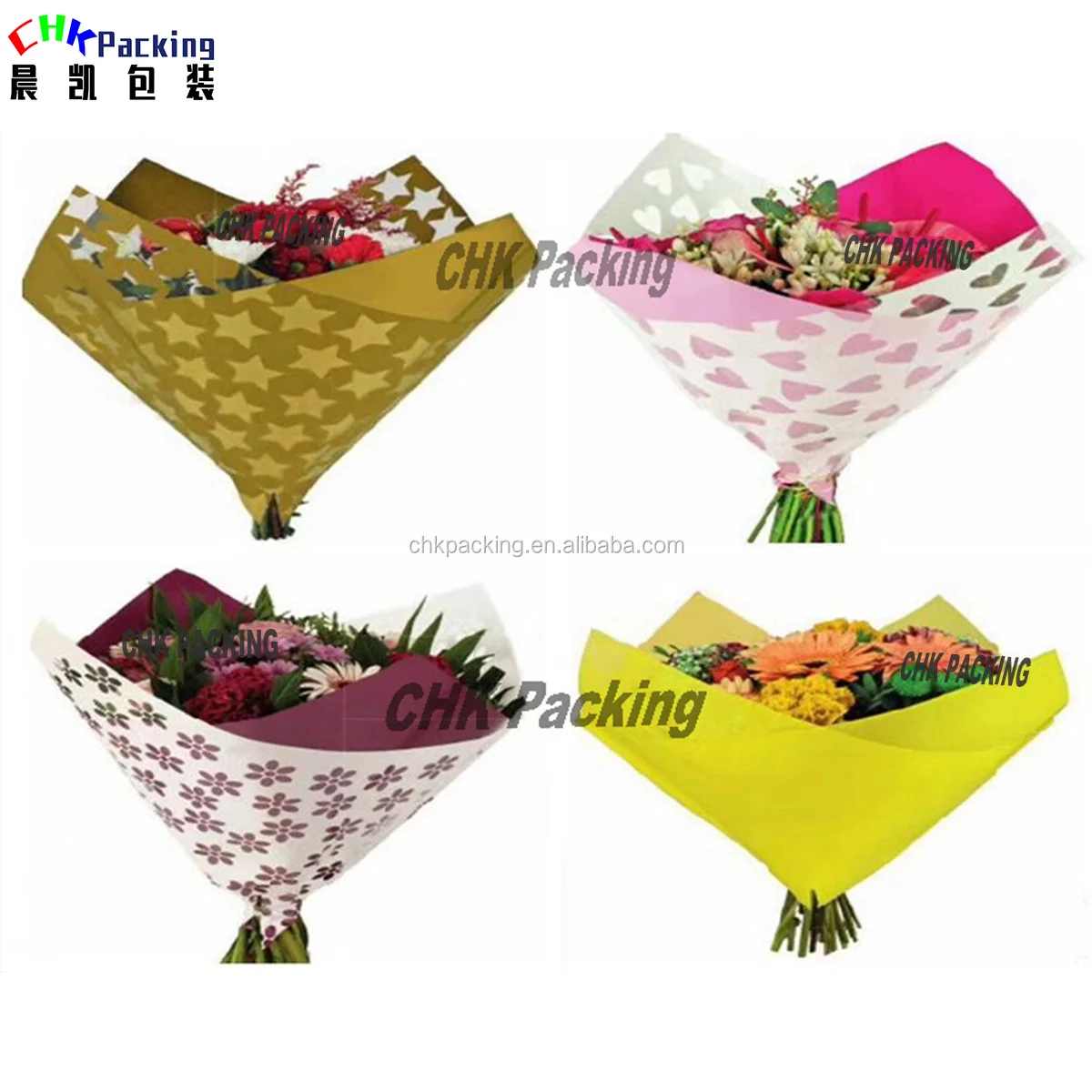 Colorful Custom Flower Wrapping Package Film/fresh Flower Wrapping ...