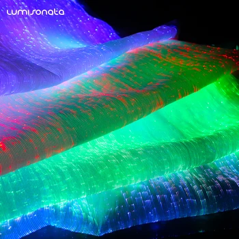 Polyester Lights Emitting Fibre Optics Led Textiles Luminous Optical ...