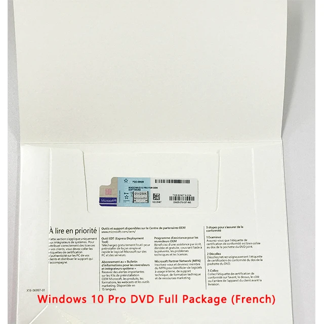 Wholesale Windows 10 Pro Oem Dvd Full Package French Language Dhl Free ...