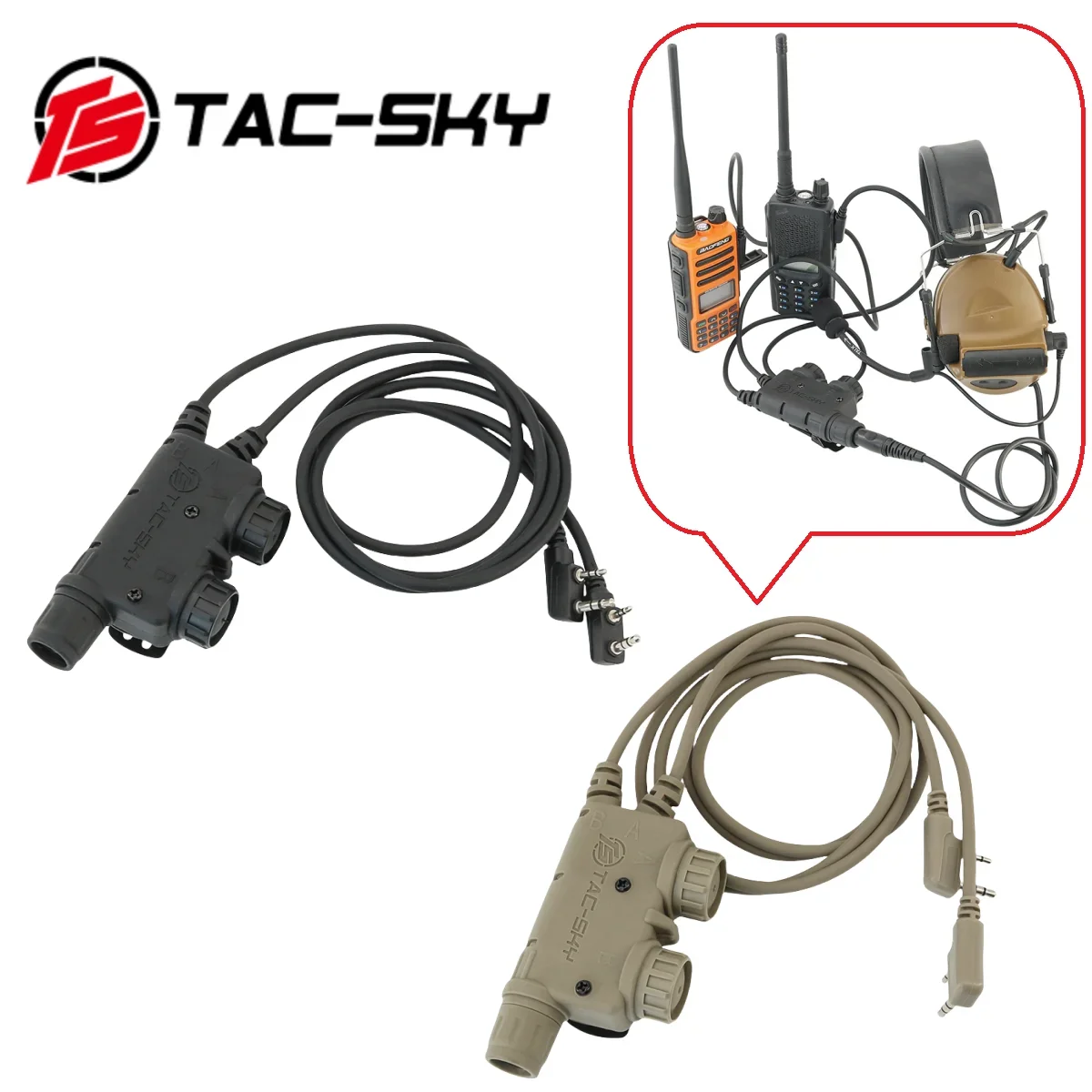 TS TAC-SKY V2 PTT - Dual Communication for Hunting & Shooting
