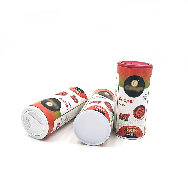 Pepper Shaker Paper Tube Cardboard Salt Shaker with Lid