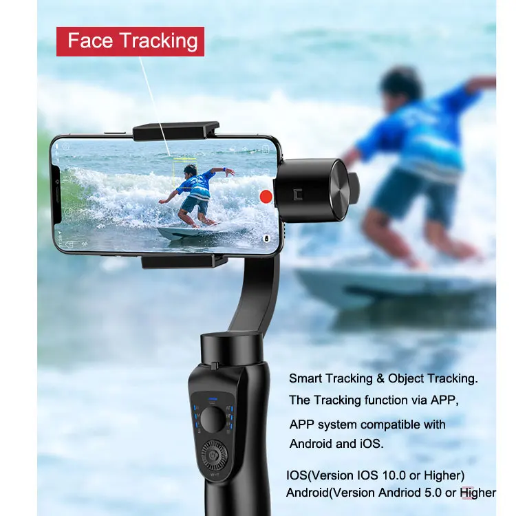 3-axis Gimbal Selfie Stick with Focus Zoom for Stable Videos