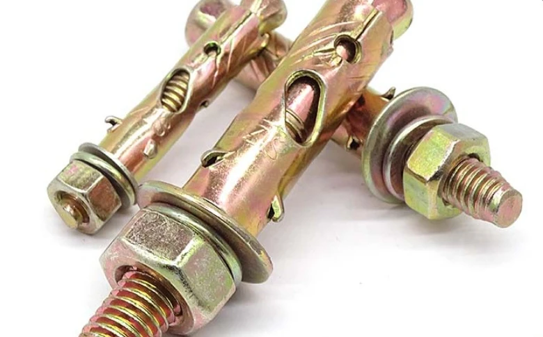 ISO Carbon Steel Stud Anchor Bolt With Hex Nut Non-slip Shark Fin Gecko ...