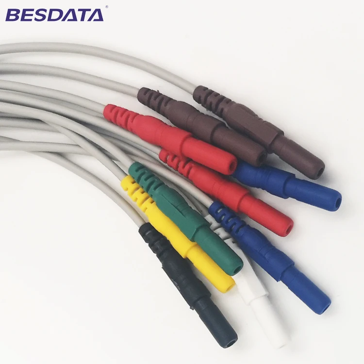 Flexible Snap Button Cable EEG Cable Leadwires for EEG Electrode Cable