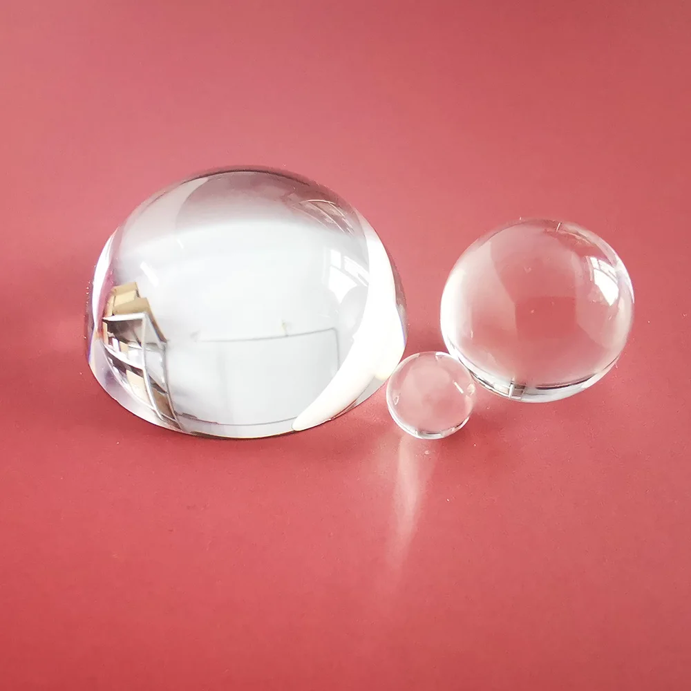 Optical Glass Ruby Ball Lens, Sapphire Half Ball Lens