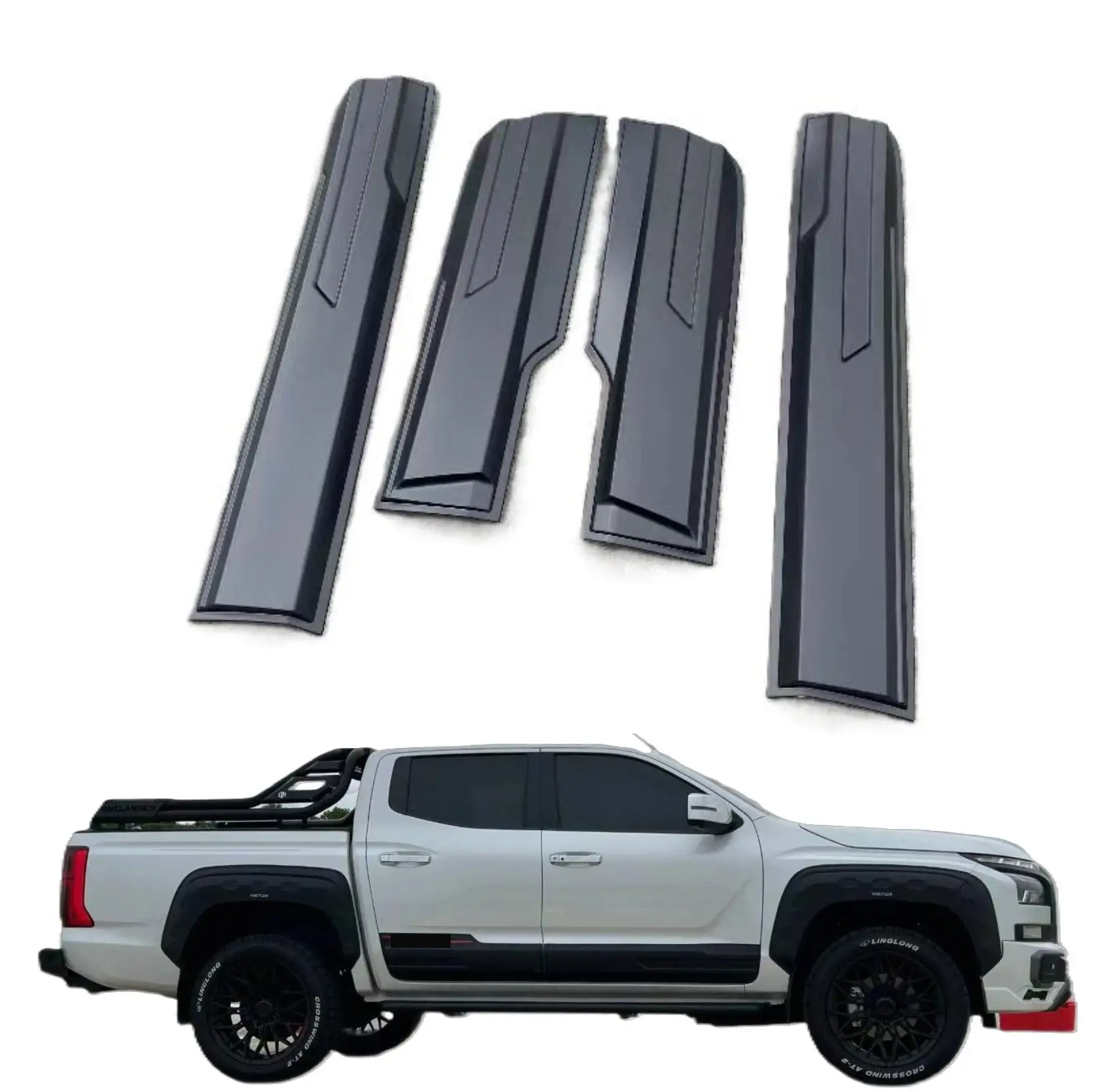 Auto Modified Pickup Exterior Accessories Car Body Cladding Side Body ...