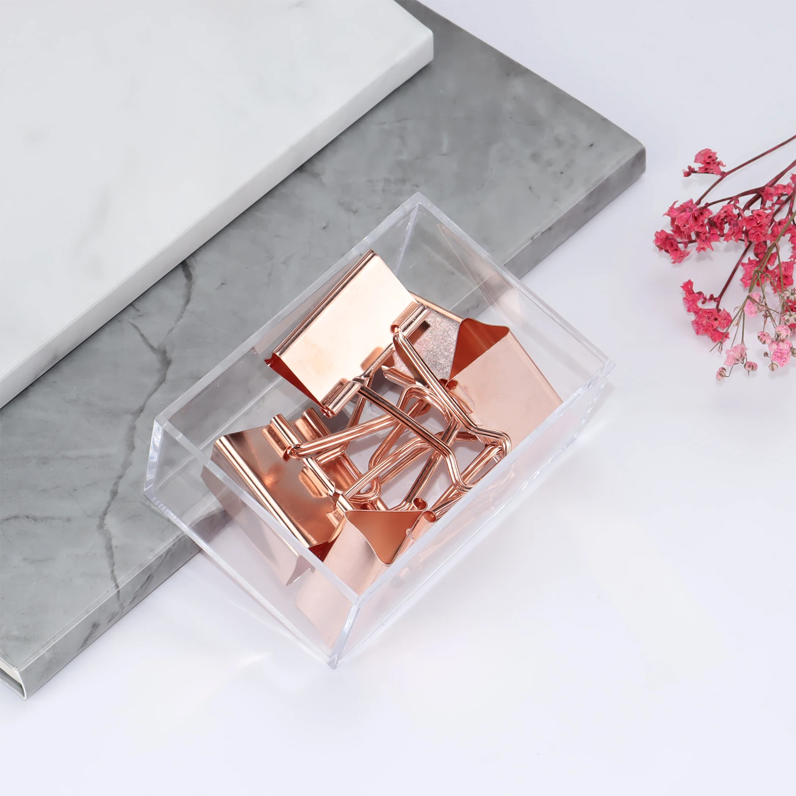 Custom Binder Clips Logo Rose Gold 32mm Glitter Large Paper Binder ...