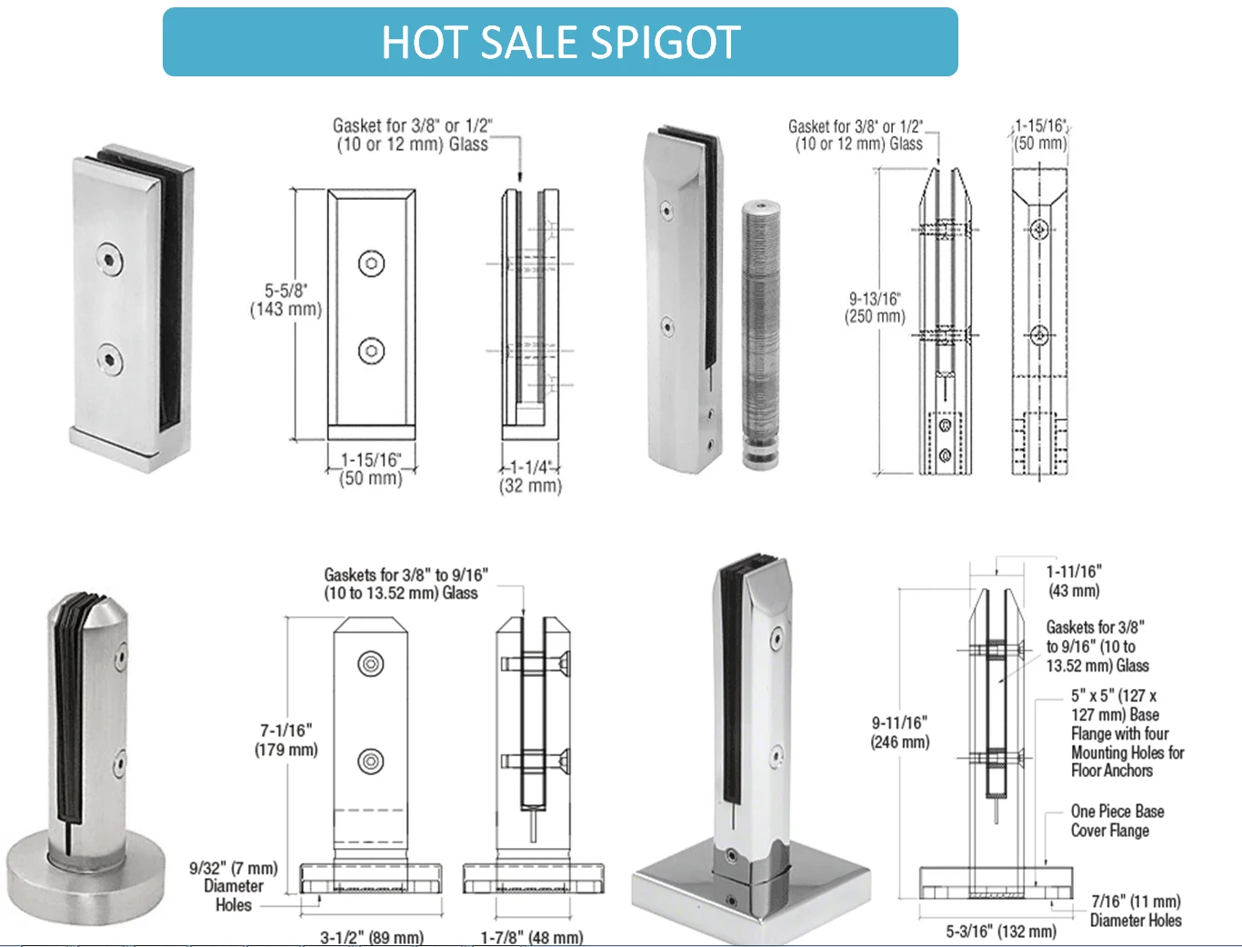 Stainless Steel Outdoor Frosted Deck Dwg Spigot System