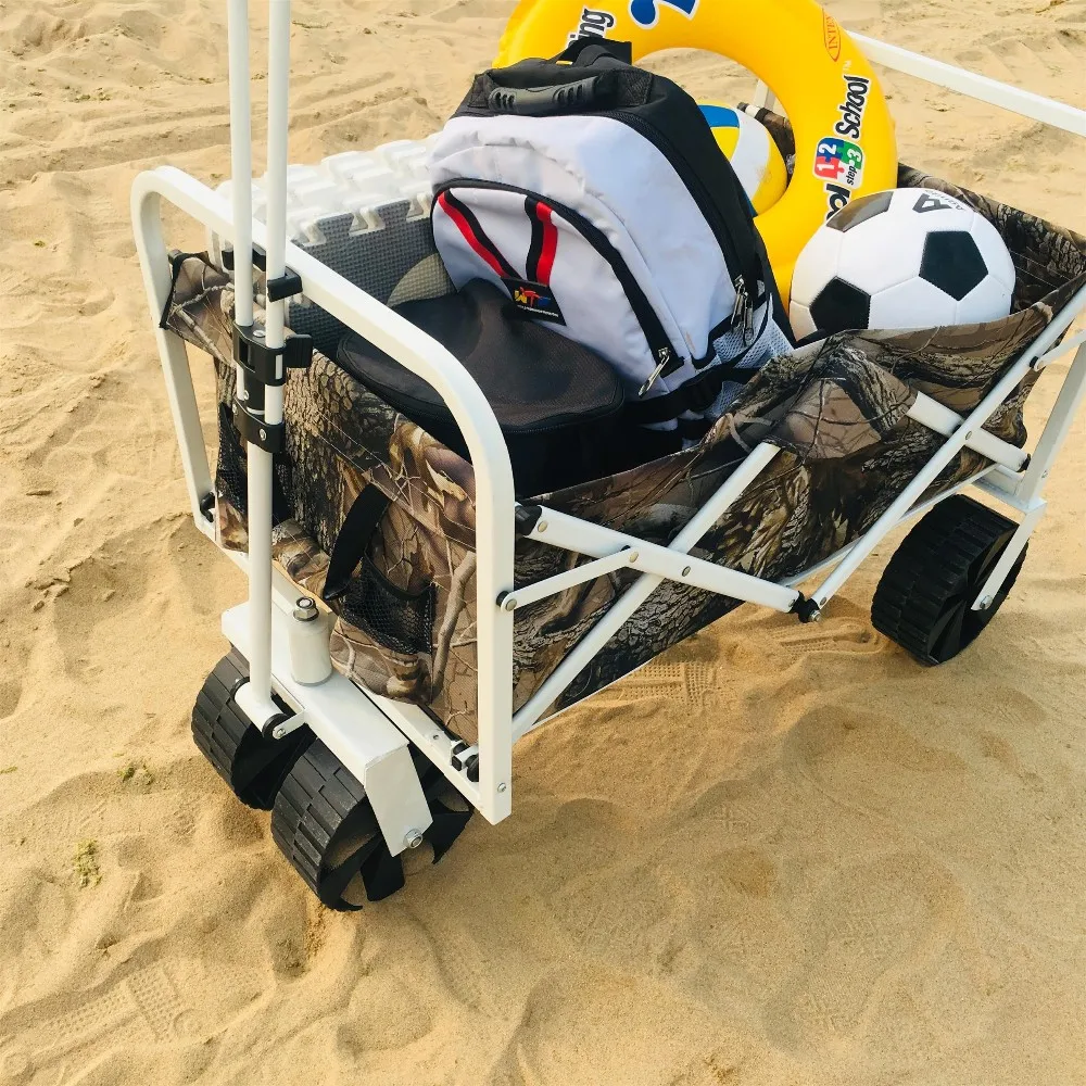 All Terrain Beach Wagon With Four Big Plastic Wheel - Buy Foldable ...