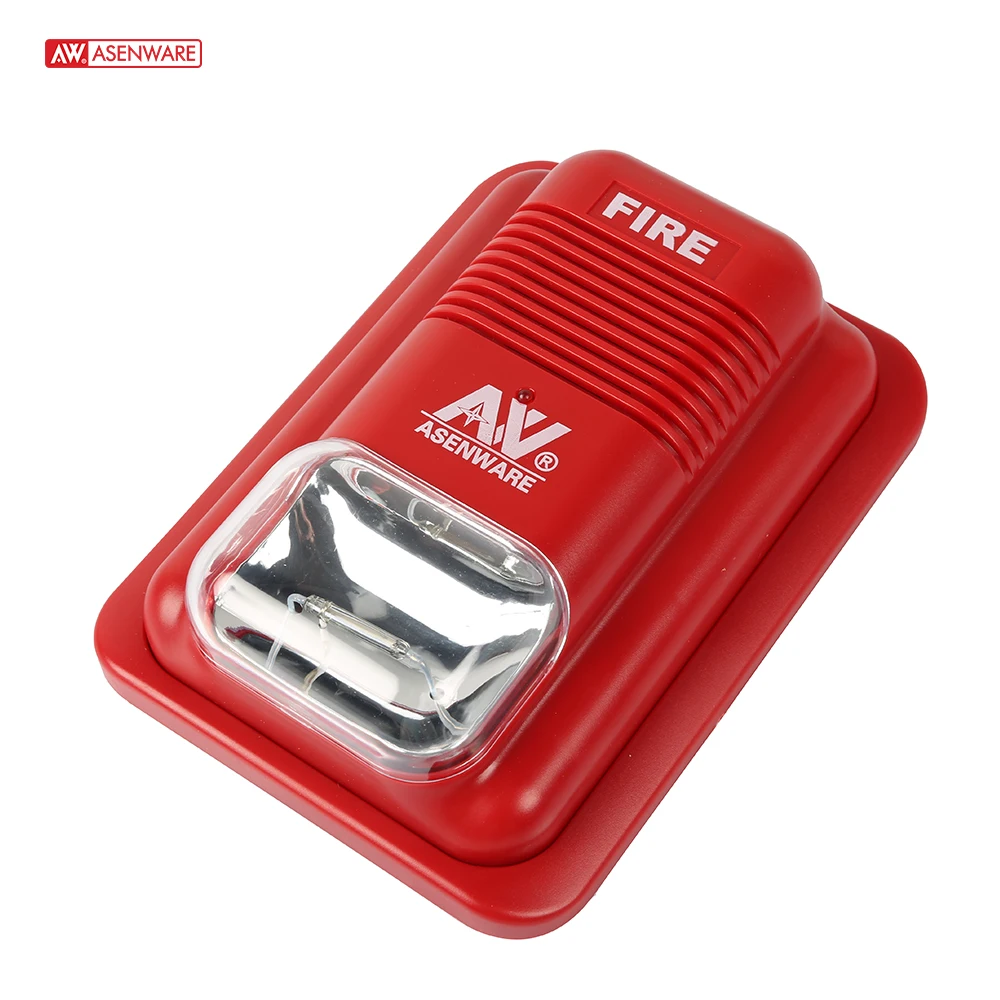 Asenware Horn Strobe Fire Alarm Siren 12v 24v Fire Strobe Sounder For ...