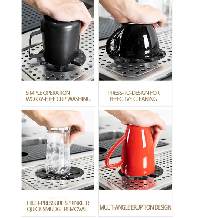 Commercial Bar Counter Glass Cup Washer Sus304 Stainless Steel Single ...