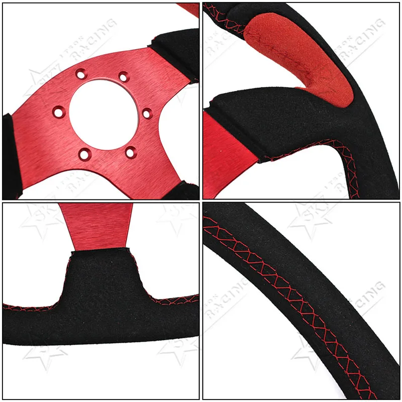 13 Inch D-shape 330mm 13inch D Shape Racing Drift Rally Sports Red Blue ...