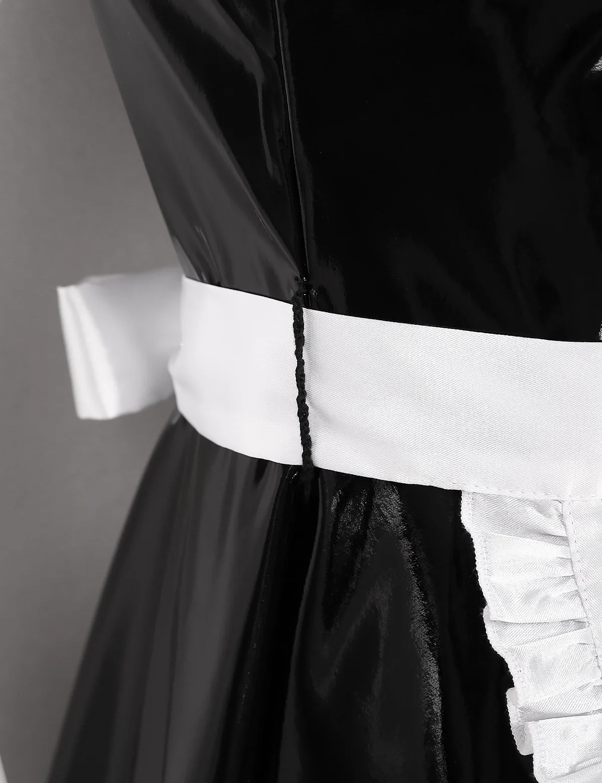 Männer Erwachsene Sissy Maid Kleider Cosplay Kostüm Set Wetlook Patent