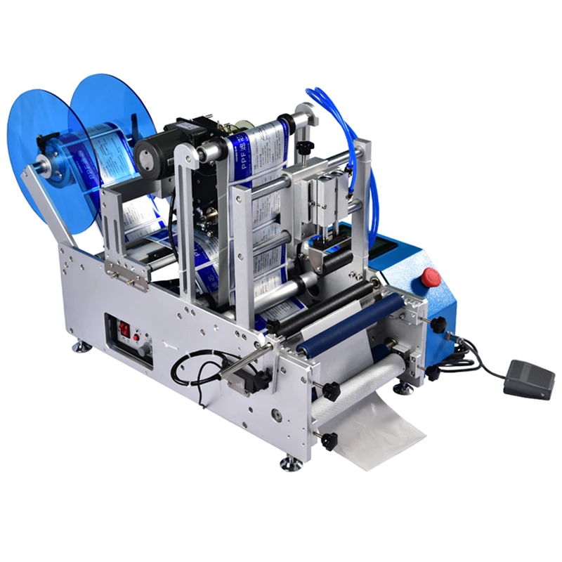 High Quality Table Top Semi Automatic Round Bottle Labeling Machine for ...
