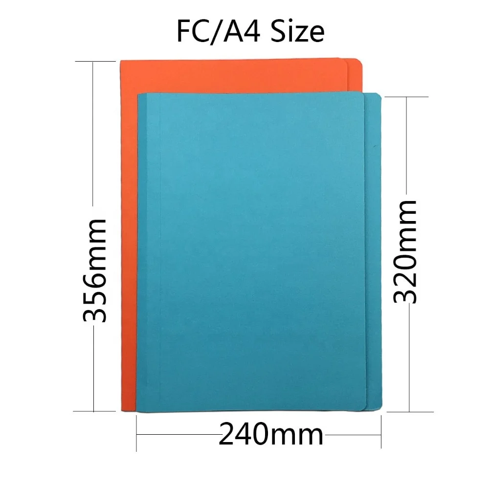 Australia A4/FC Size Assorted Colors Custom Box Manila Paper File Folder