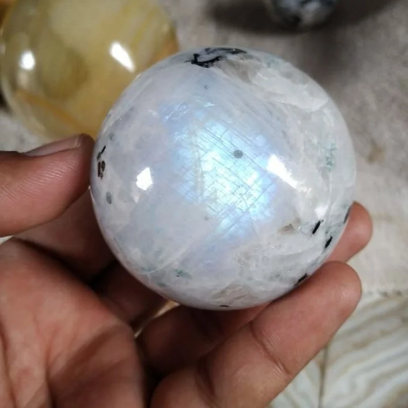 Home Décor Reiki Home Moonstone Sphere Home & Living Rocks & Geodes ...