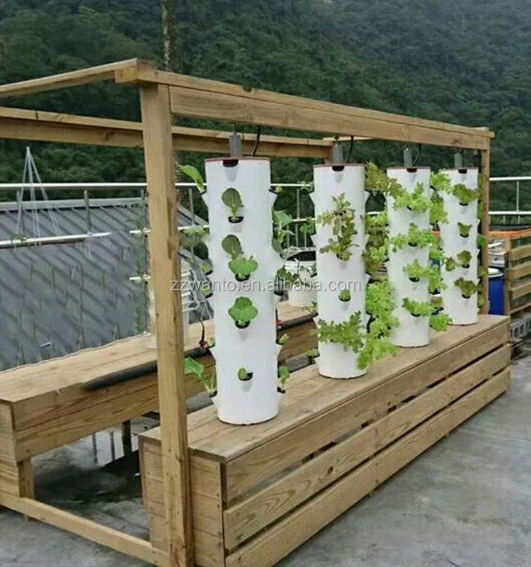 90 Pots Column Pvc Pipe Hydroponic Growing Systems Hard Plastic ...
