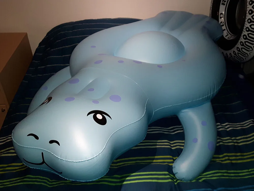 F Inflatable Manatee Swimming Pool Float For Adult And Kids Ride On ...