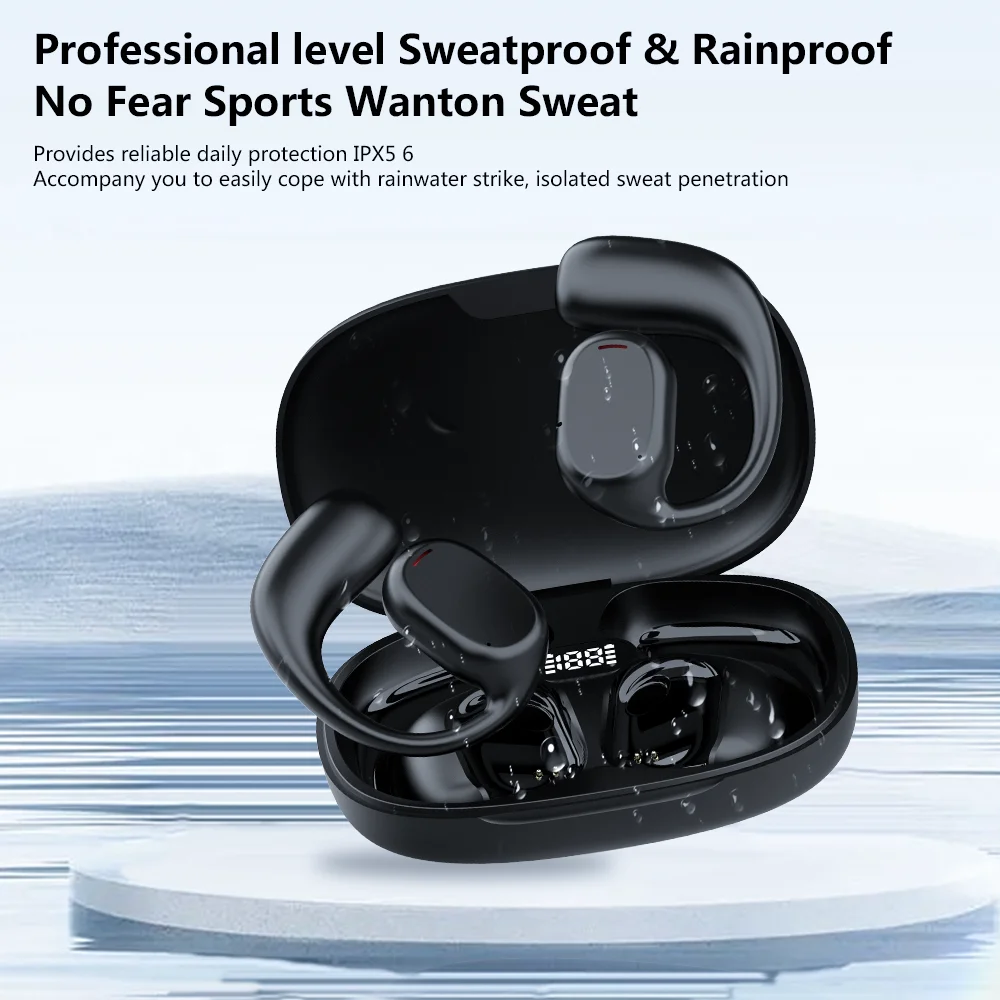 OWS Air Conduction TWS Bluetooth 5.3 Headset - Sport Open Ear Wireless ...