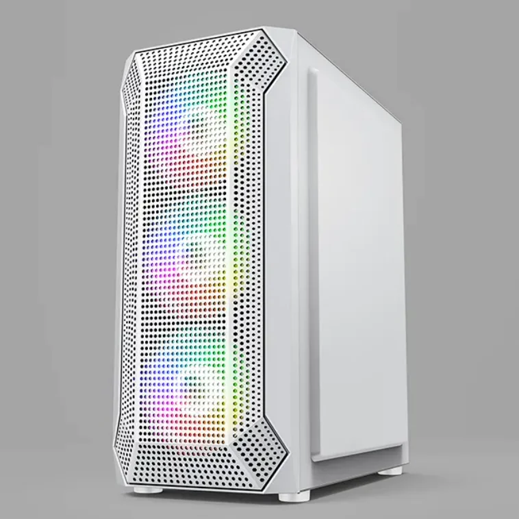 Mesh Design Gaming PC Case with Tempered Glass Table-Style Computer ...