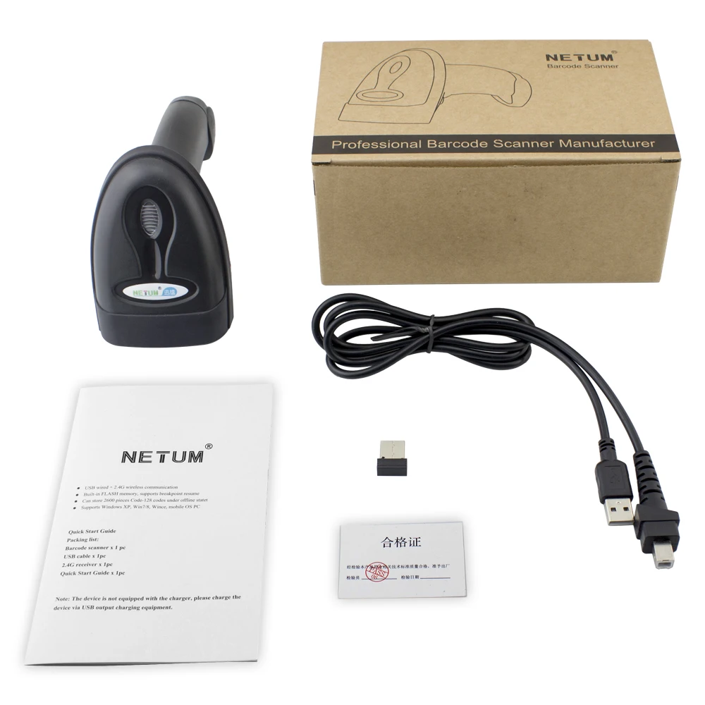 Netum NT-1228BC CCD Wireless Portable 1D Barcode Scanners
