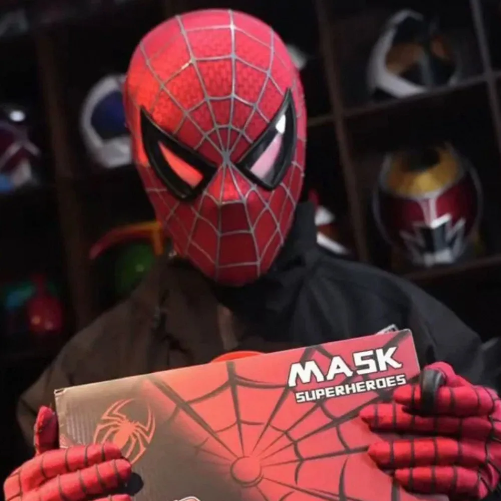 New Online Toby Spider Man Super Heroes Mask with Luminous Eyes Remote ...