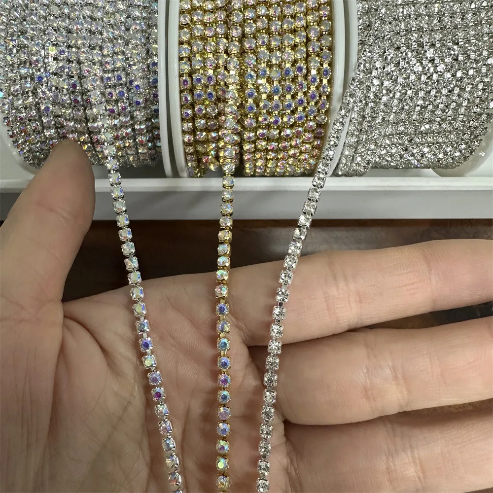 Wholesale SS12 Multi Color Crystal Rhinestone Chains