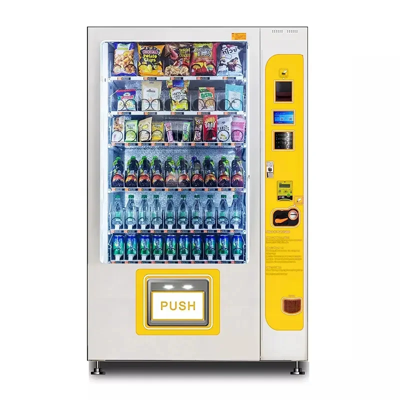 24 Hours Automatic Snacks Drinks Food Water Vending Machine