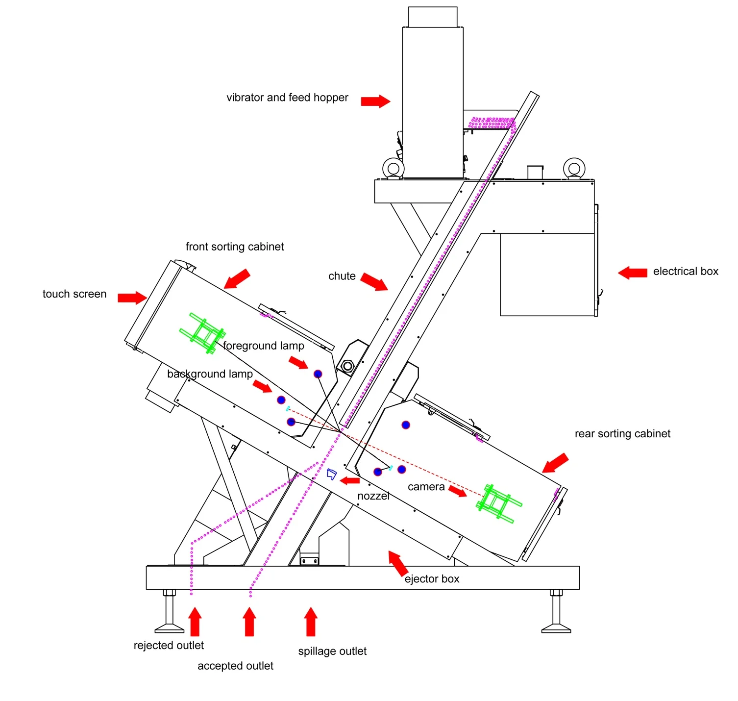 Peanut Sorter - Efficient Color and Size Sorting Machine