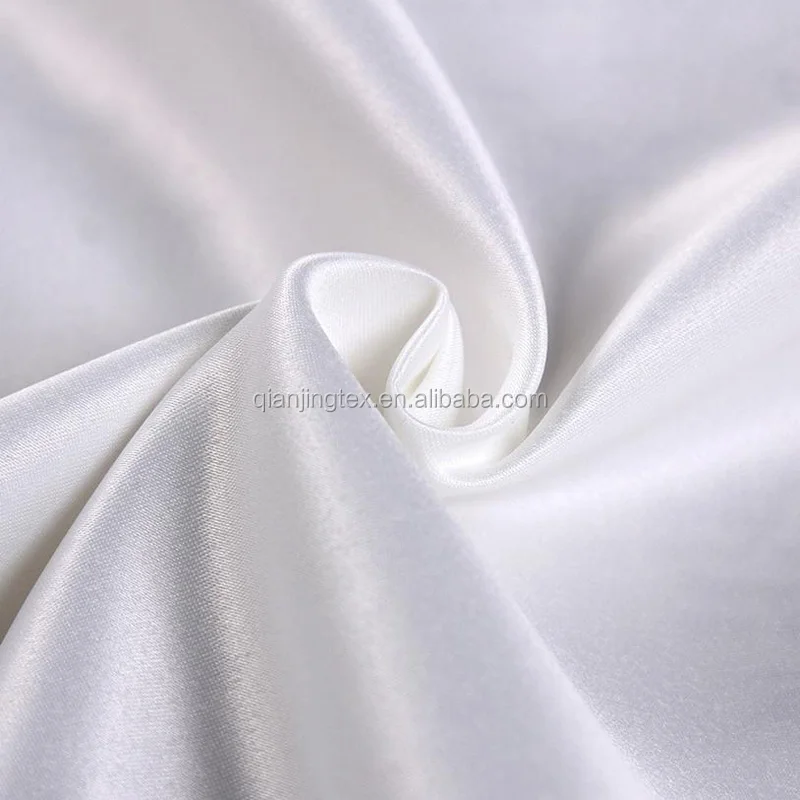 High Quality Shiny White Bridal Satin Fabric By The Yard - Buy Bridal ...