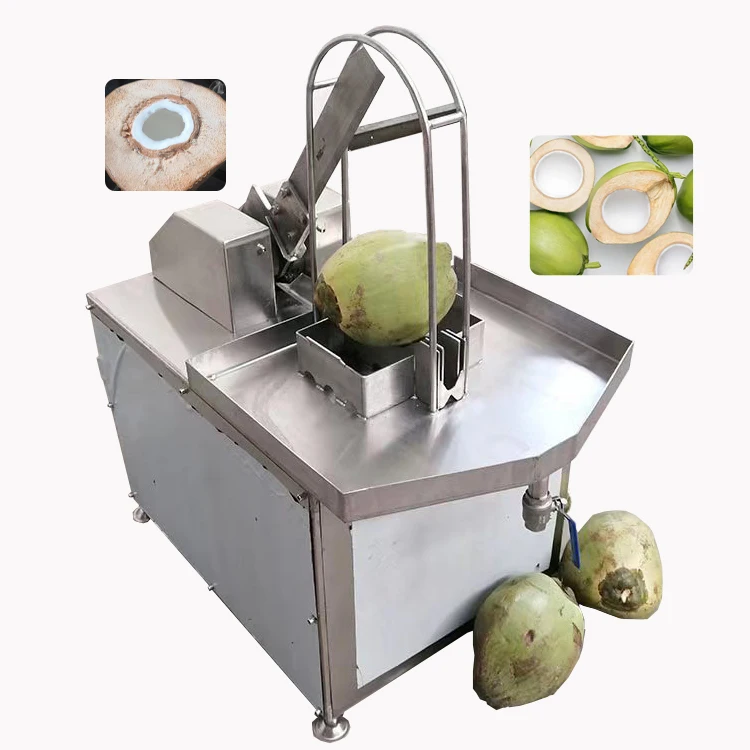 Green Fresh Young Coconut Half Cutting Machine - 2023
