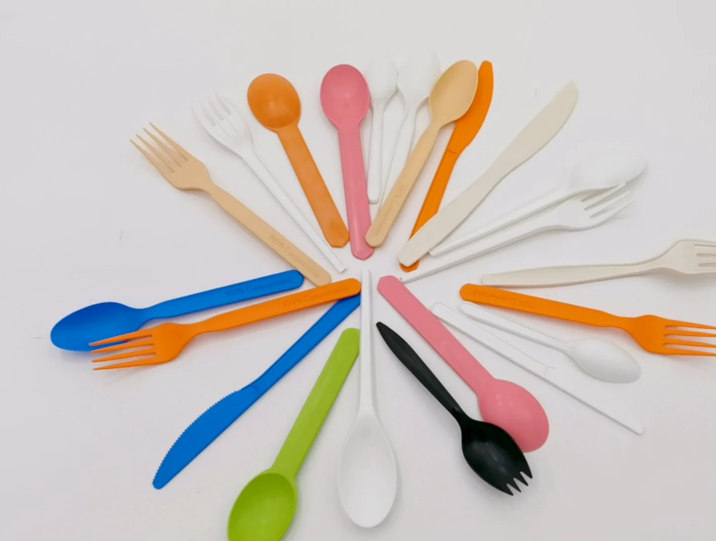 Compostable Disposable Pla/cpla Biodegradable Cutlery With Napkin ...