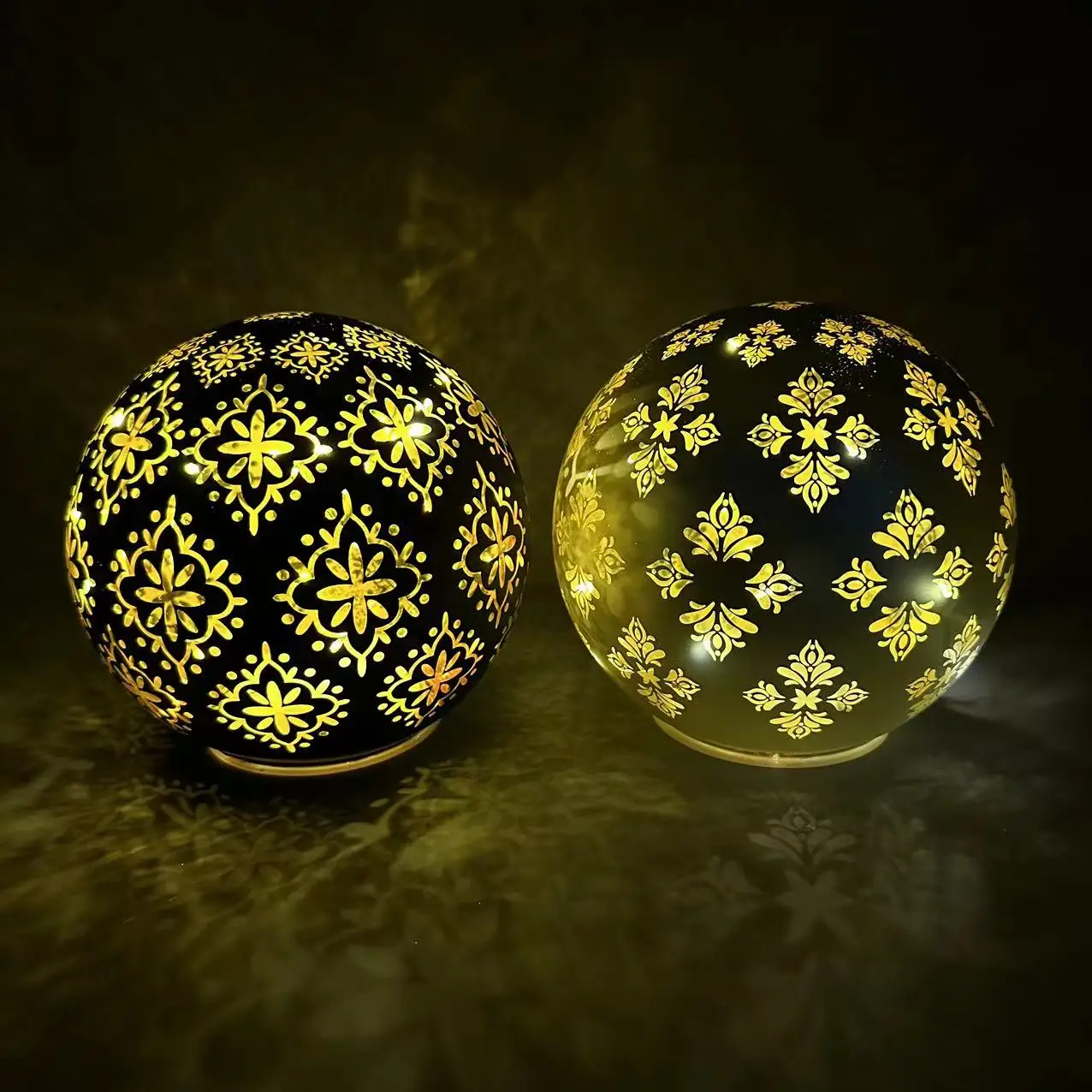 Custom logo Laser-cut Glass Ball 80 120mm LED Lighting Hanging Glass ...