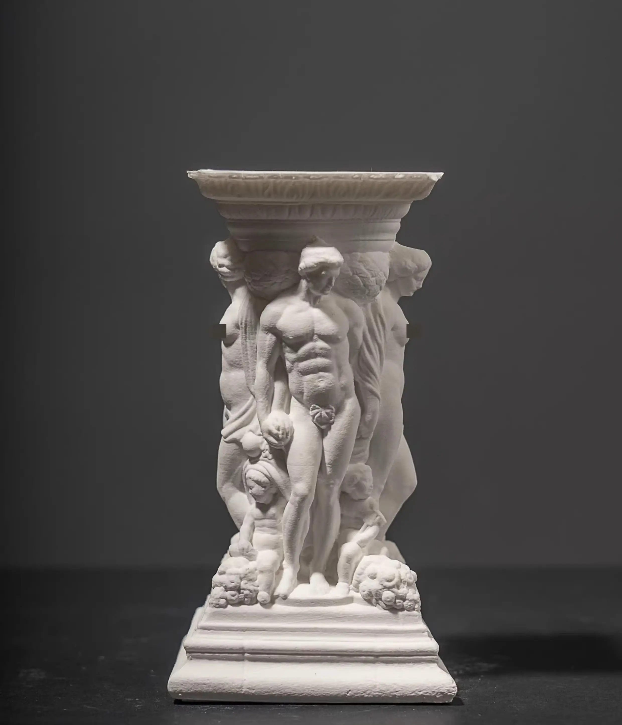 Roman Column European Baroque Fish Tank Landscape Greek Sculpture ...