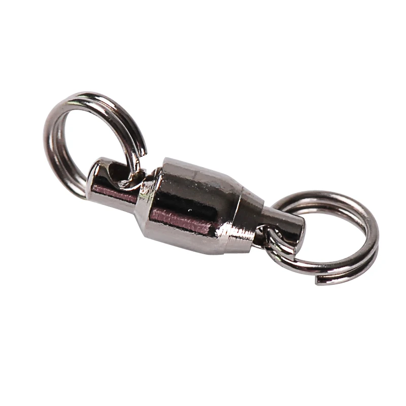 Ball Bearing Swivel with Split Ring Swivel Connector Sea Fishing Swivel ...