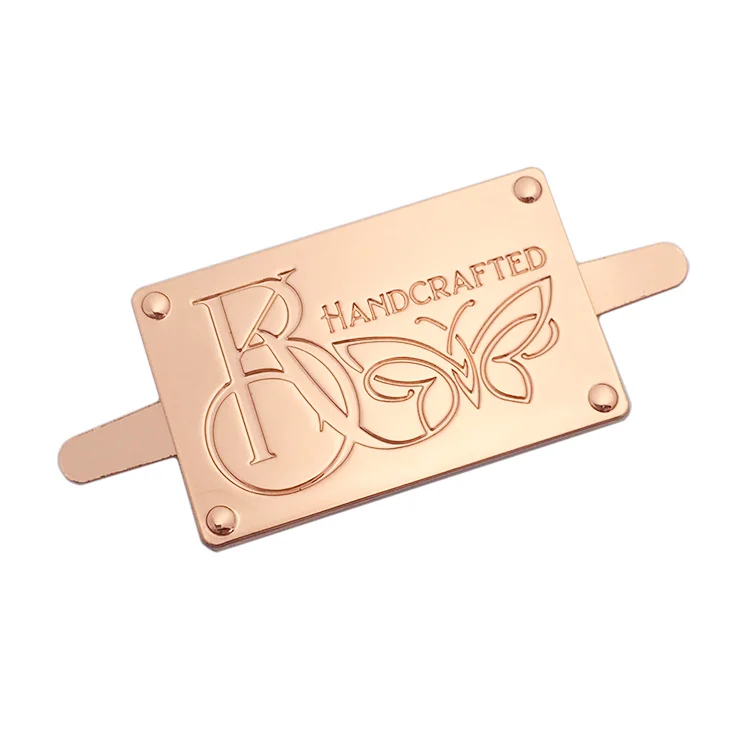 Custom Engraved Logos Metal Brand Plates for Handbags