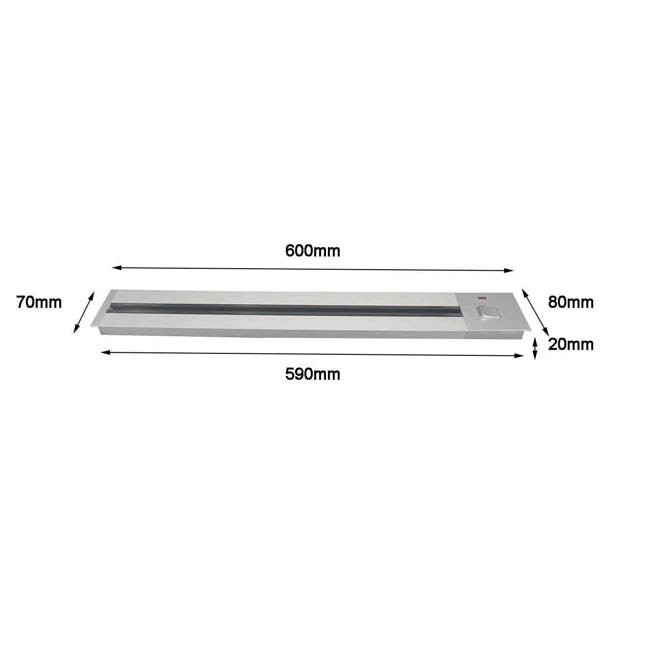 Sliding Hidden Intabletop Power Desk Track Electric Socket With ...