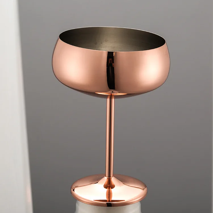 Copper Coupe Champagne Glasses Set Of 2 Stainless Steel Vintage Martini ...