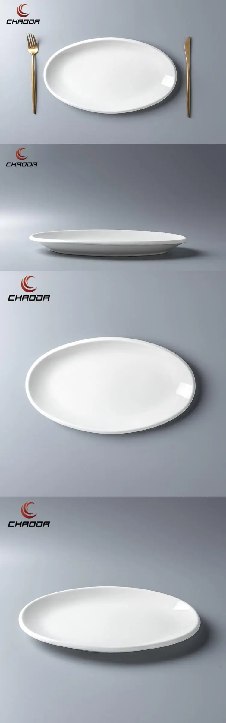 Personalized Oval Porcelain Serving Platters for Restaurants & Homes ...