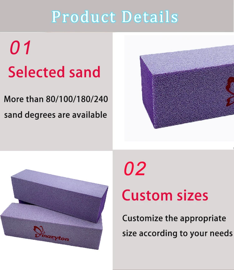 Wholesale Disposable Sponge 4 Way 80/100/180/240 Shiny Nail Buffer For ...