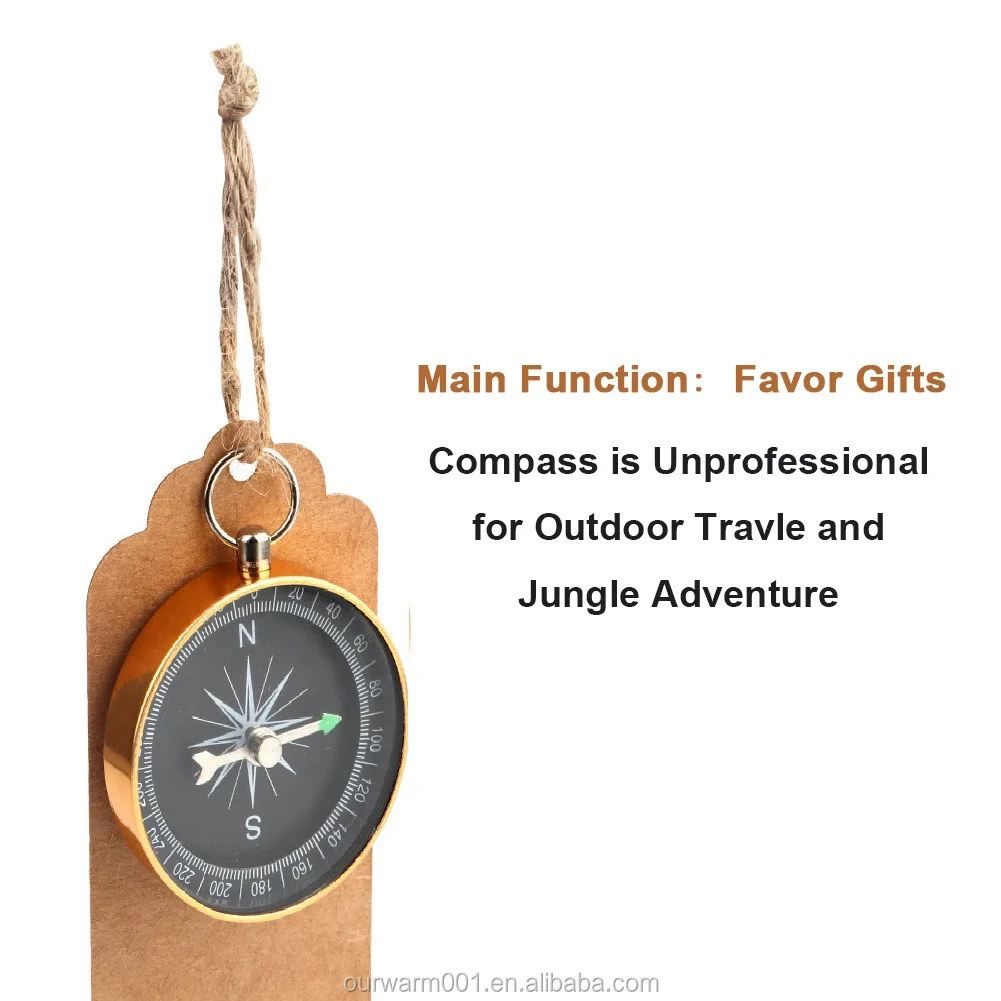 Personalized Gold Compass Wedding Favors for Guests, 10Pcs OEM