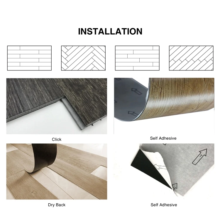 Plastic Flooring Durable Pvc Vinyl Flooring Sheet Self Adhesive Floor ...