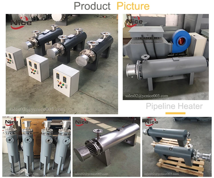 Electric Industrial Pipeline Nitrogen Heater/Gas Heater - 500℃, 95% ...