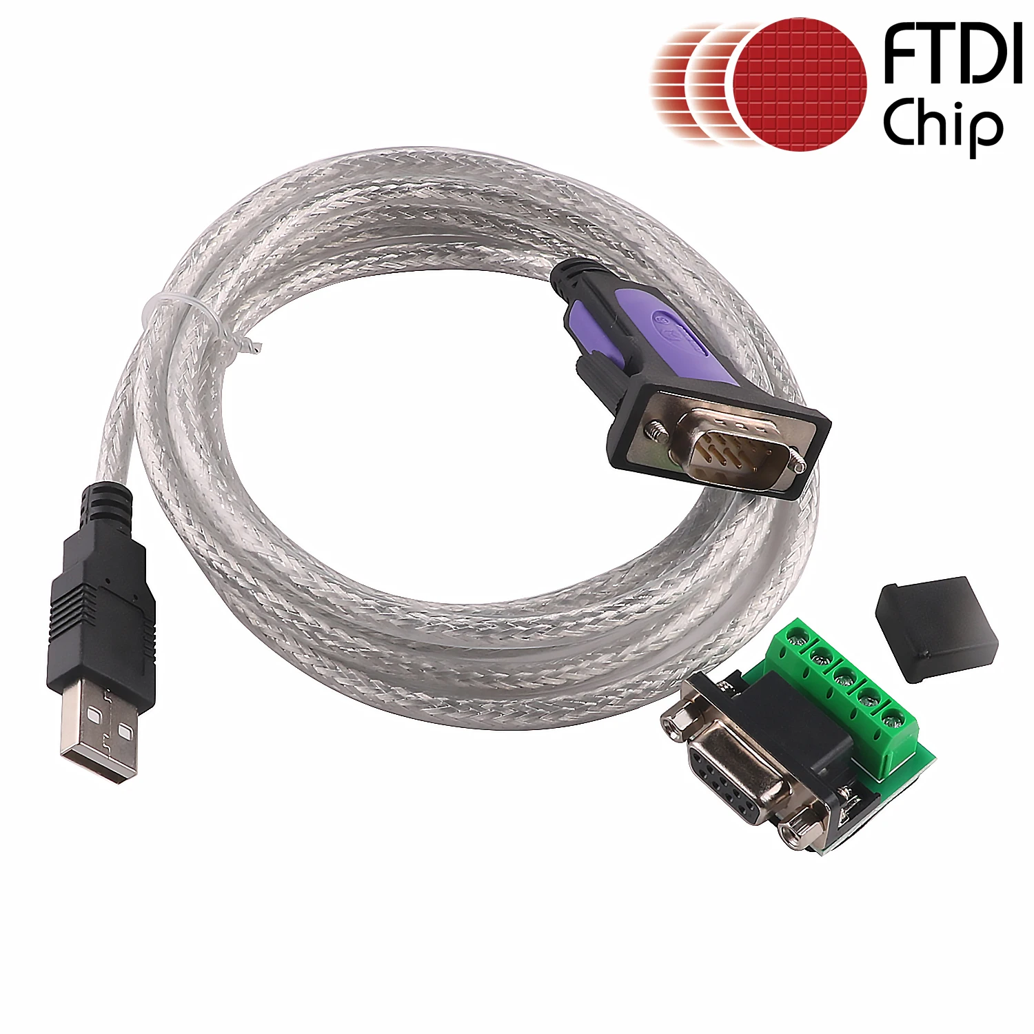 Usb To Db9 Male Rs232 Serial Cable Ftdi Standard Db9 Male 9 Pin 9p With Db9 To Screw Terminal ...